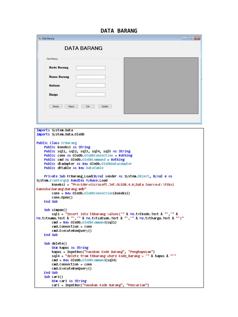 Data Barang | PDF | Computer Engineering | Information Retrieval