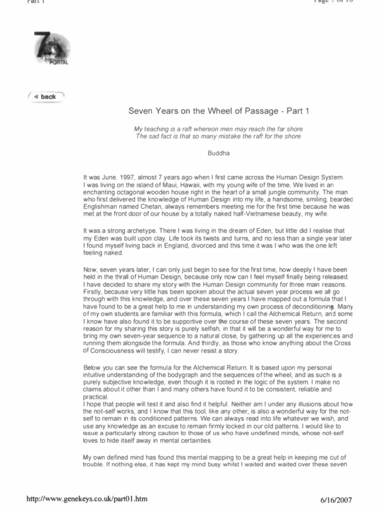 Seven Years On The Wheel | PDF