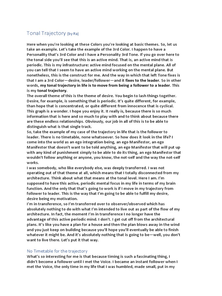 Tonal Trajectory | PDF | Mind | Cognitive Science