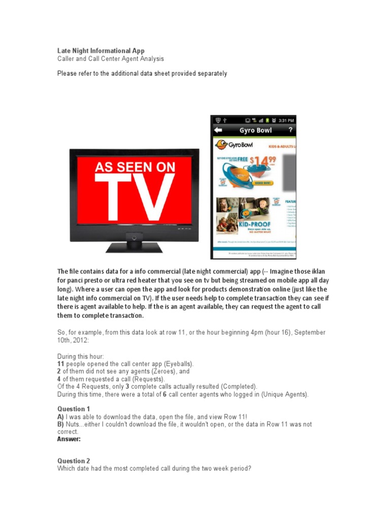 Informecial App Analysis Question Test NEW | PDF | Mobile App | Computing