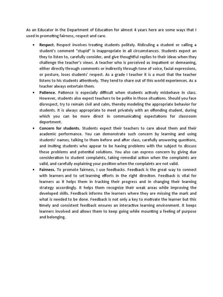 As An Educator in The Department of Education For Almost 4 Years Here ...