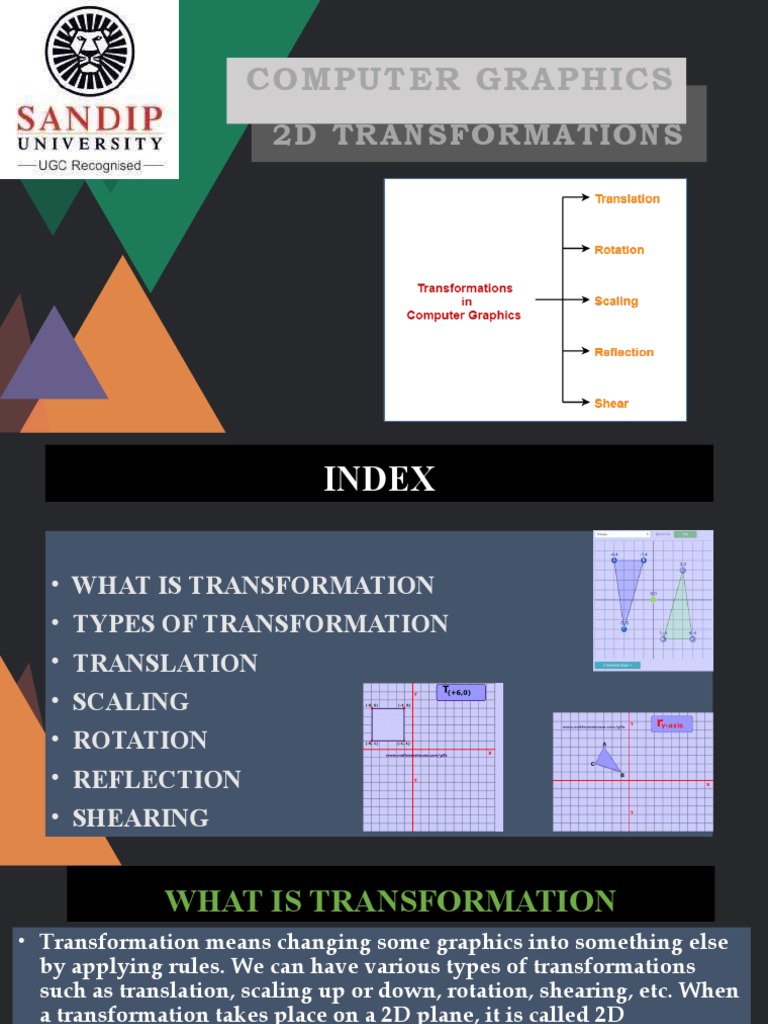 Computer Graphics: 2D Transformations | Download Free PDF | Cartesian ...