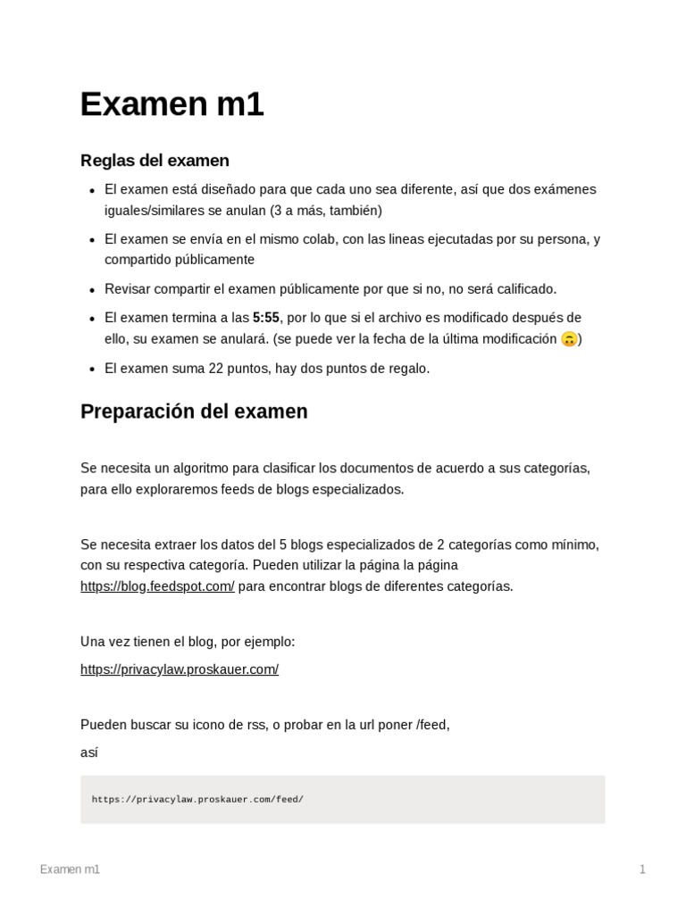 Examen m1 | PDF | Blog | Desarrollo de software