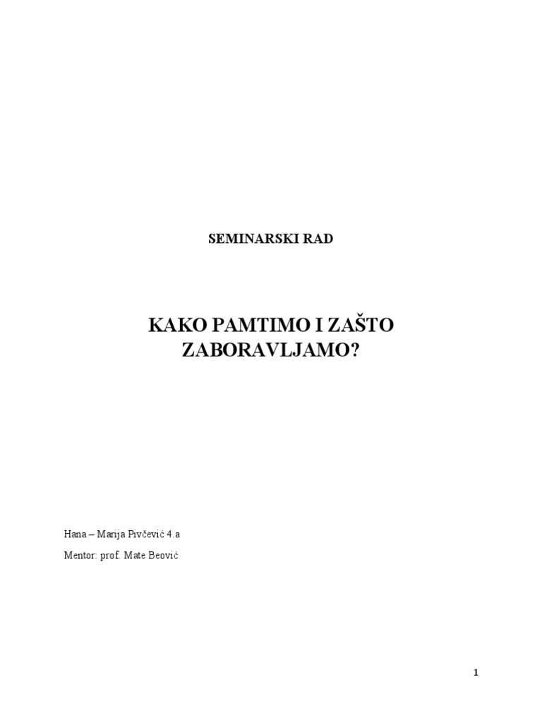 Seminarski Rad | PDF
