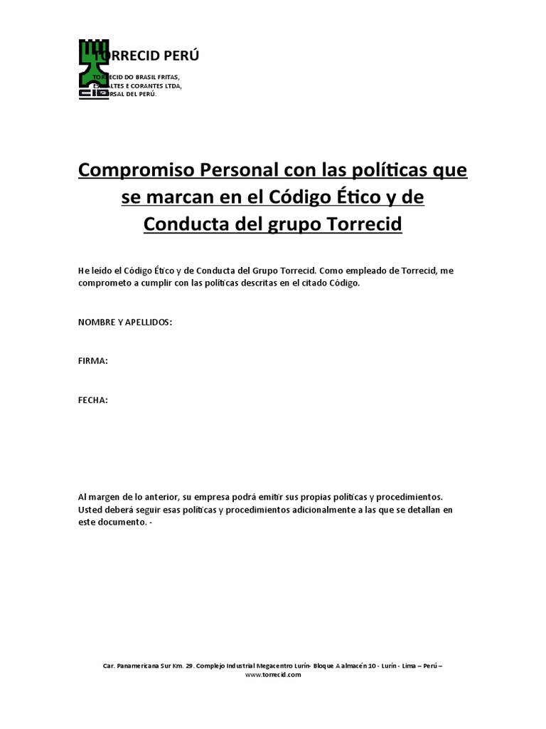 Compromiso Personal | PDF