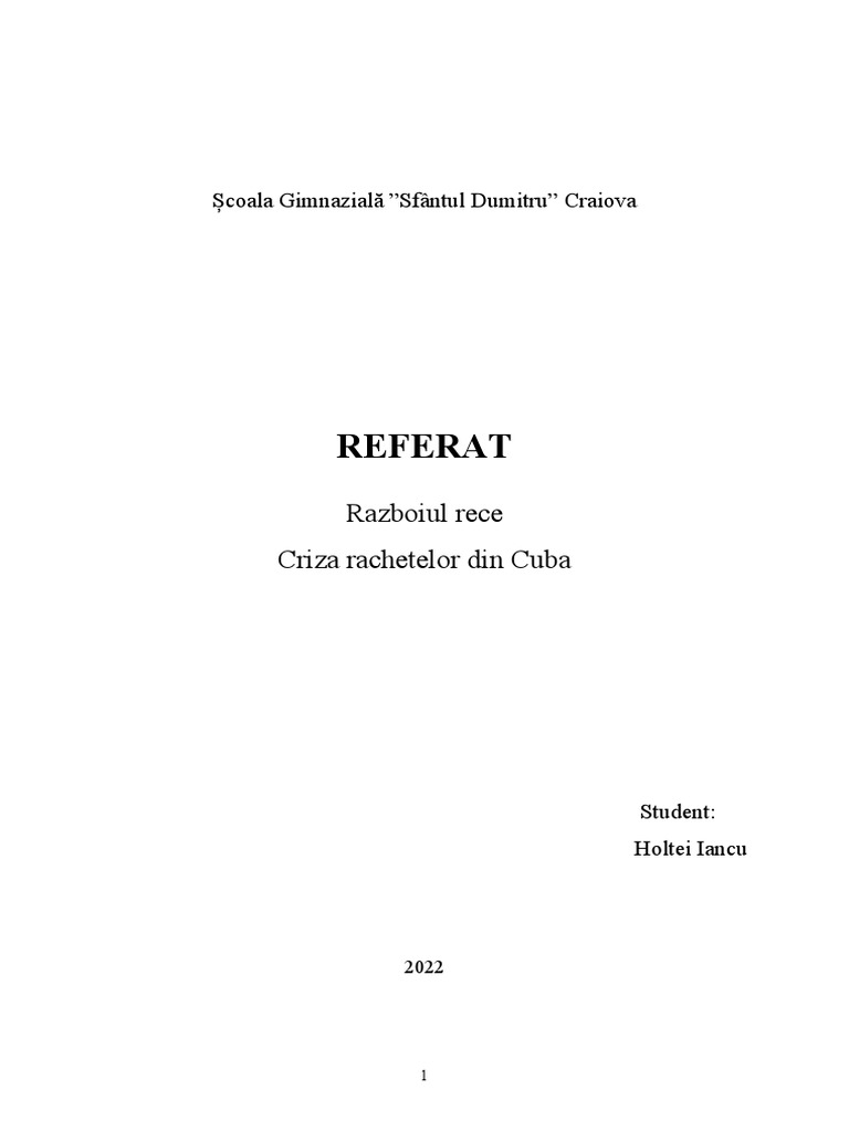 Criza Rachetelor Din Cuba | PDF