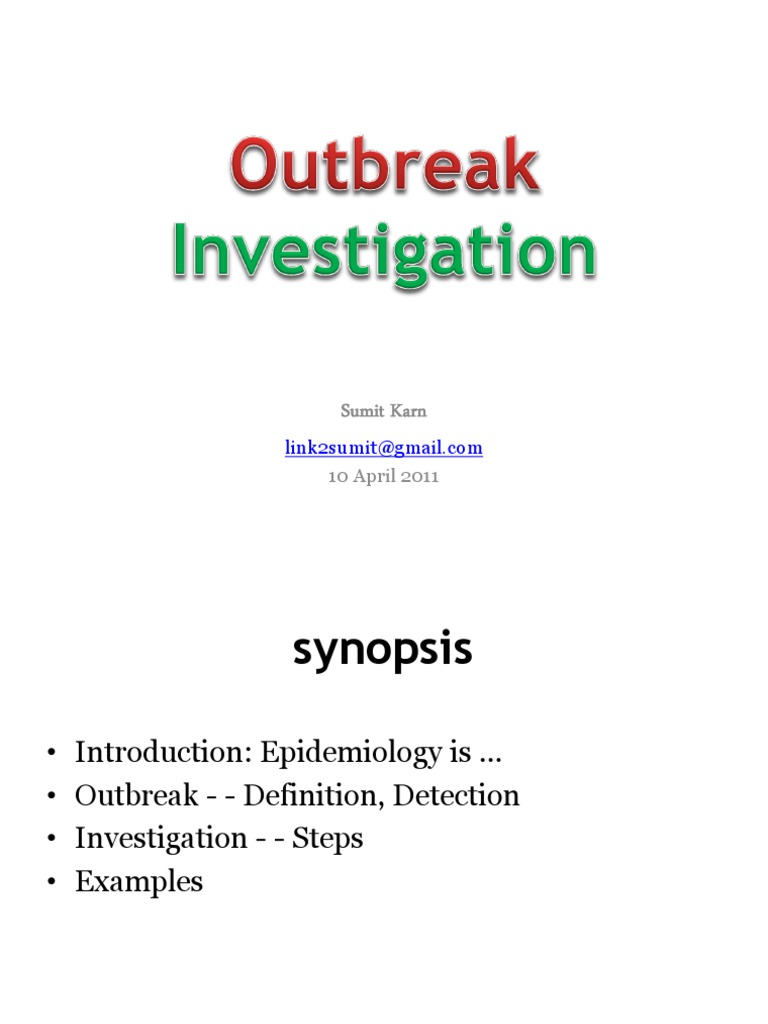 10 Steps of Outbreak Investigation | PDF | Outbreak | Epidemiology