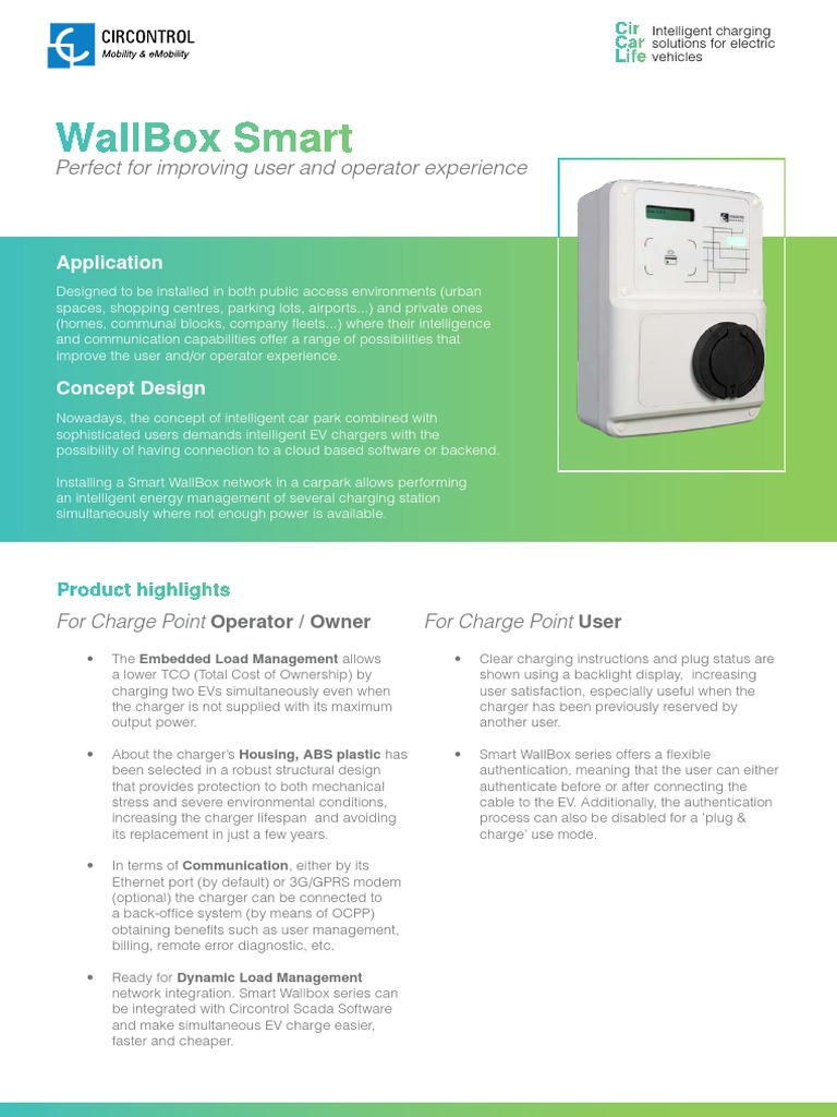 WallBox Smart Datasheet | PDF