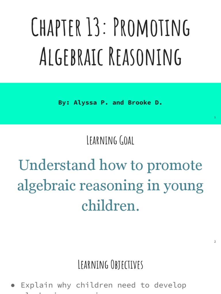 Chapter 13: Algebraic Reasoning | PDF | Mathematics | Pattern