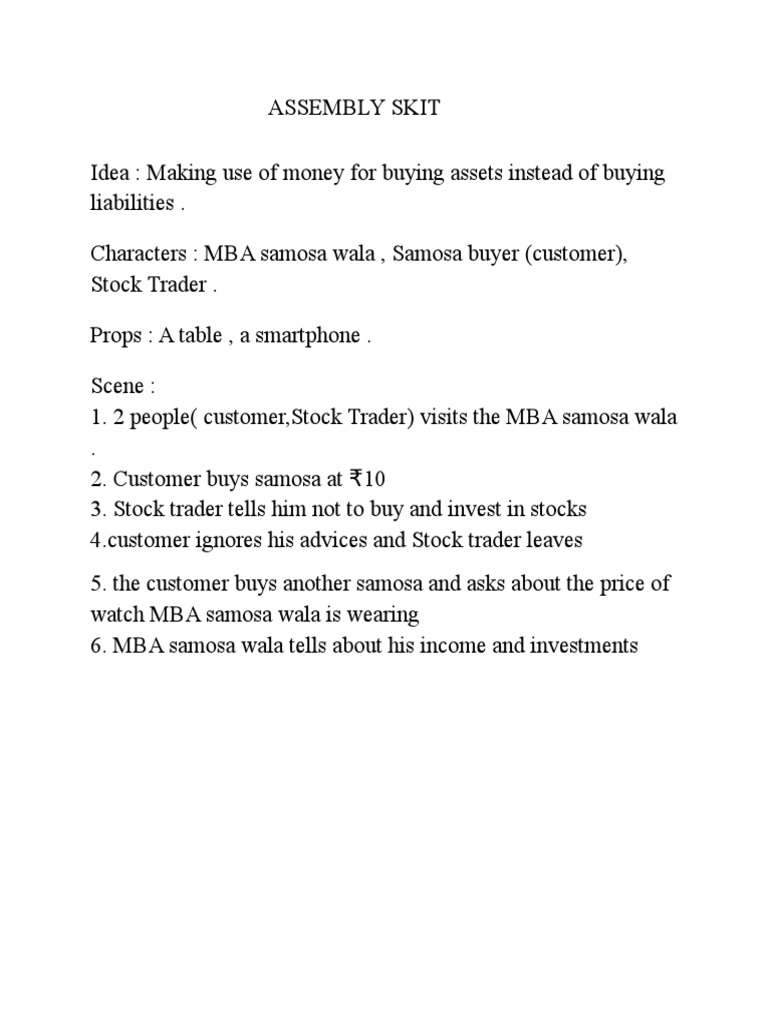 Assembly Skit | PDF