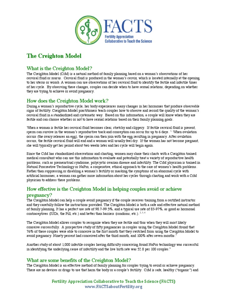 Creighton Method | PDF | Fertility | Infertility