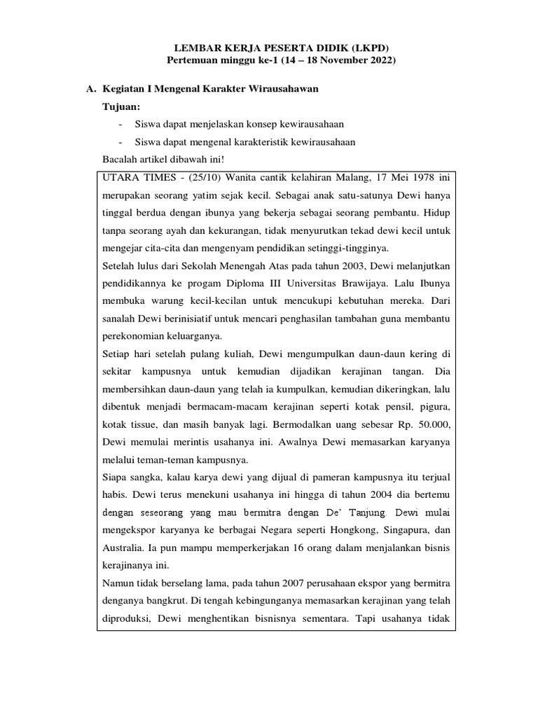 LKPD 1 KWU Keg.3 | PDF