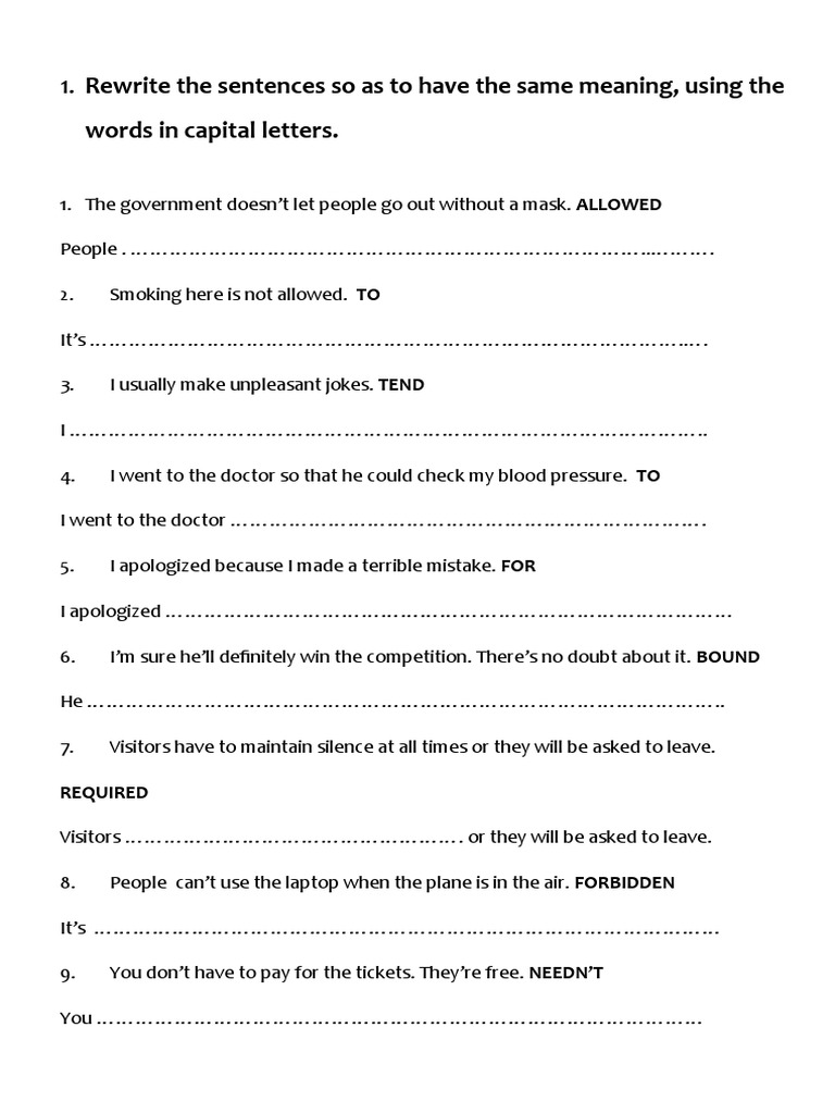 Jazmin Velazquez Notthoff - B2 FIRST - VERB PATTERNS - PRACTICE III | PDF