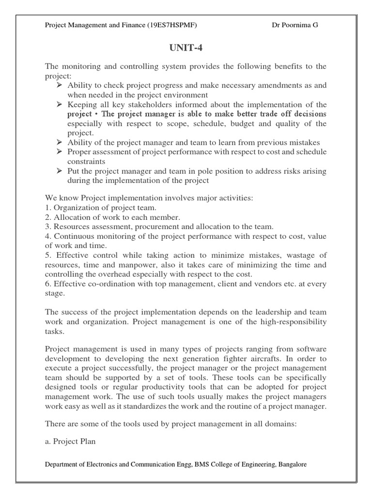 PMF Unit 4 | PDF | Project Management | System