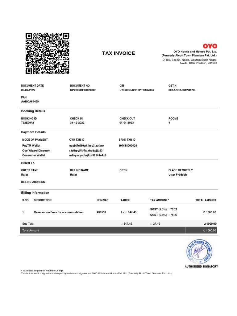 Booking | PDF | Invoice | Trade