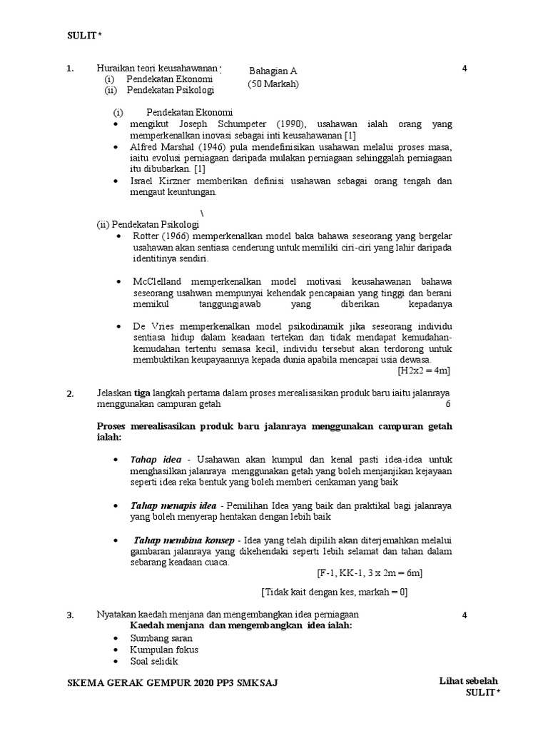 SSAJ Skema GG PP3 2020 | PDF