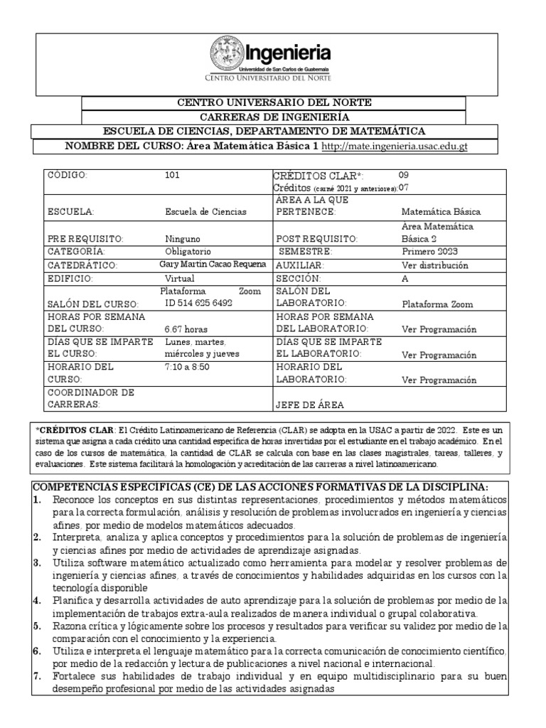 Guia Programatica MB1 | PDF | Teoría | Ecuaciones