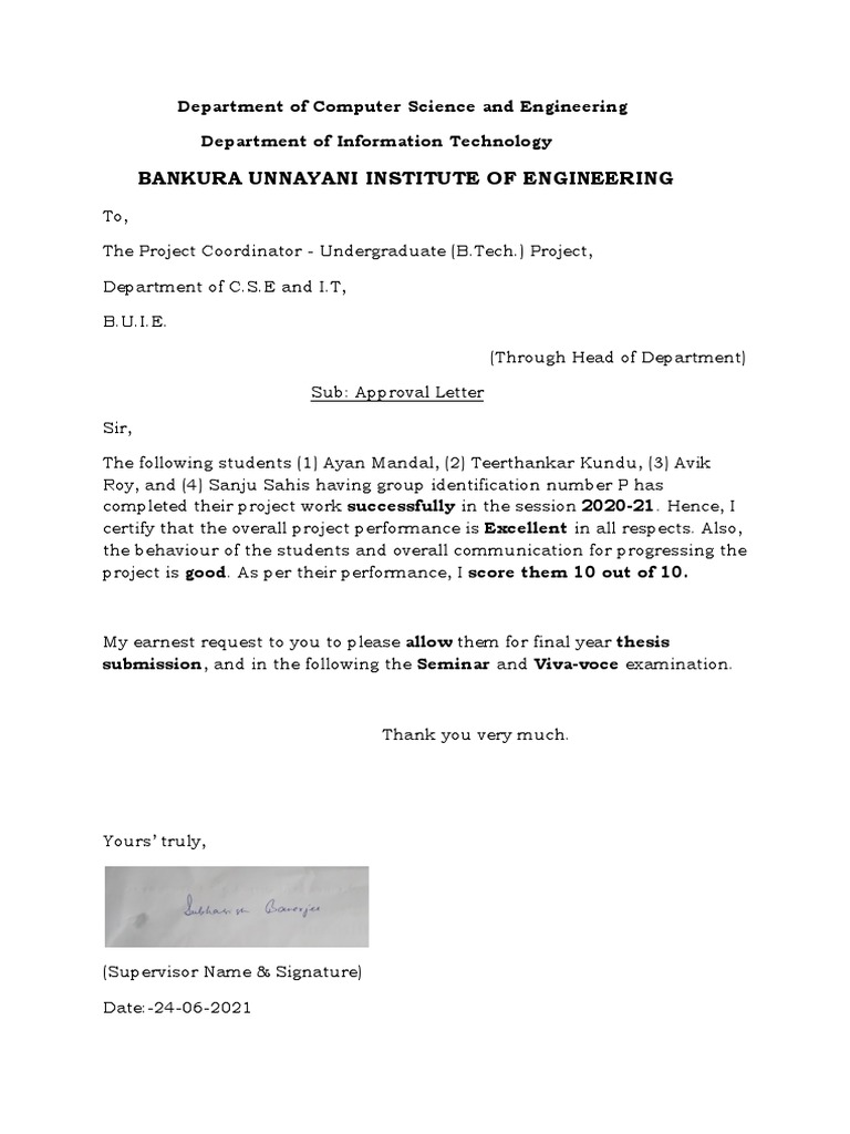 Approval Letter | PDF