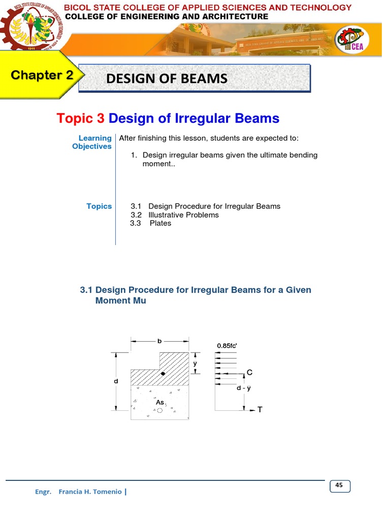 Module 7 Design of Irregular Beams | PDF | Beam (Structure) | Building Technology