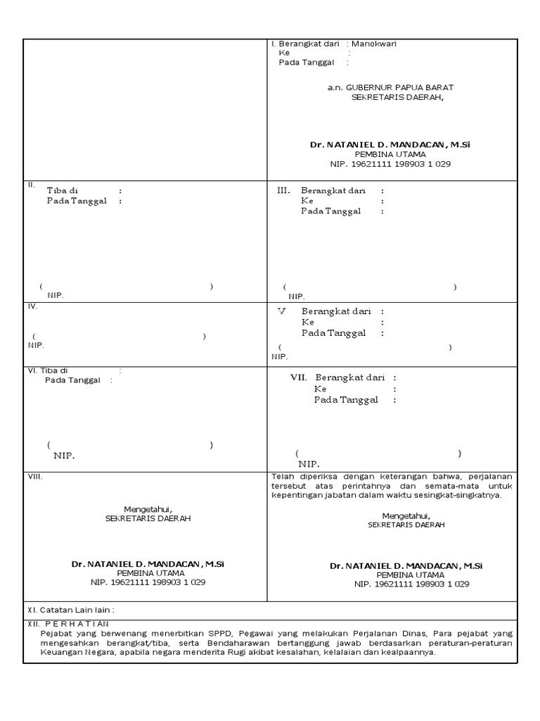 SPPD LEMBAR BELAKANG Tapem | PDF