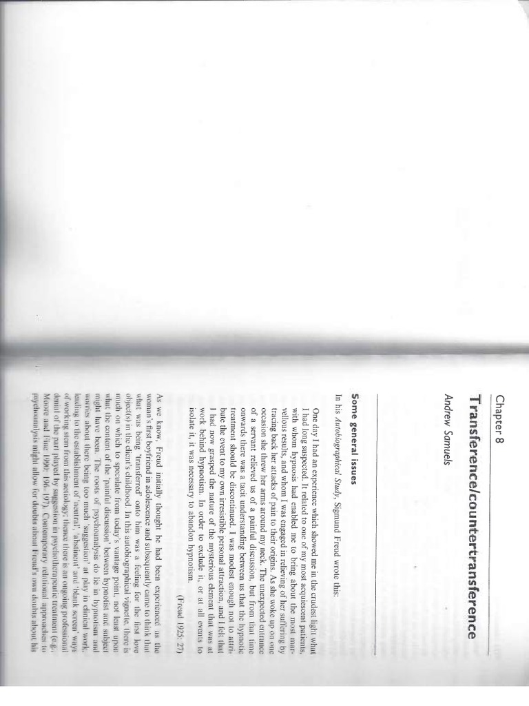 Transference and Countertransference | PDF