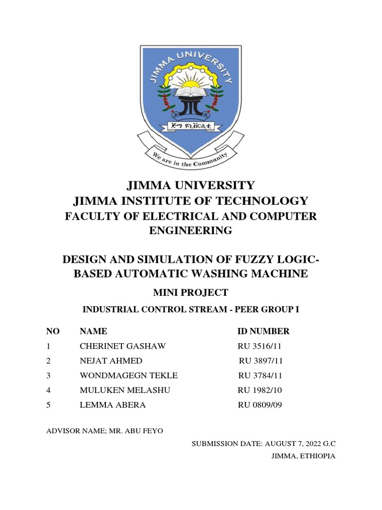 Design and Simulation of Fuzzy Logic Based Automatic Washing Machine ...
