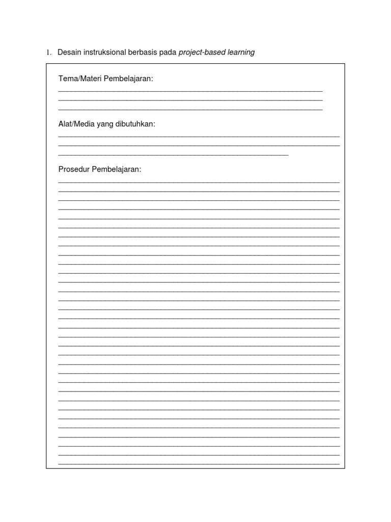 Desain Instruksional PBL, PJJBL, DL | PDF