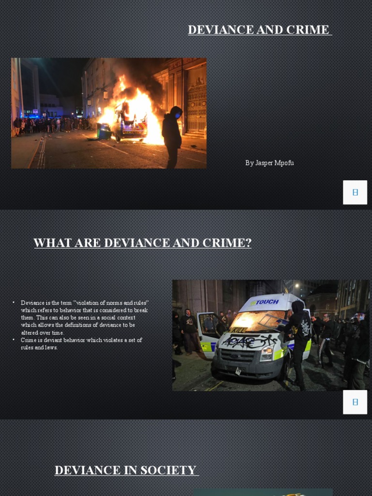 Deviance and Crime Presentation | PDF | Deviance (Sociology) | Crimes