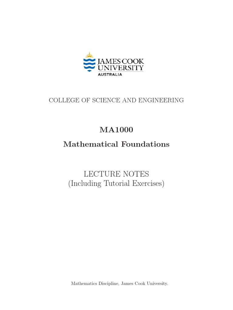 MA1000 Lecture Notes | PDF | Trigonometric Functions | Trigonometry