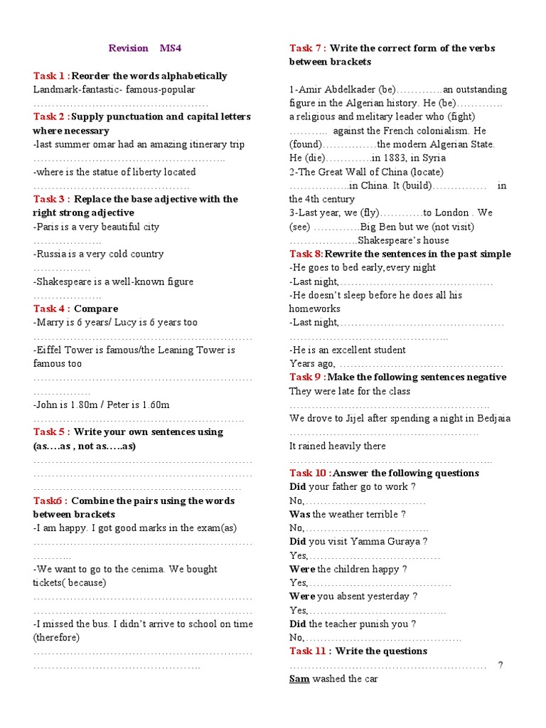 Revision MS4 Dalila Ouchene | PDF | Language Families | Human Communication