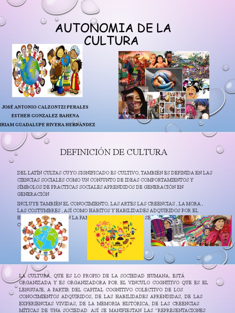 Autonomía Cultural y su Definición | PDF | Ciencias sociales