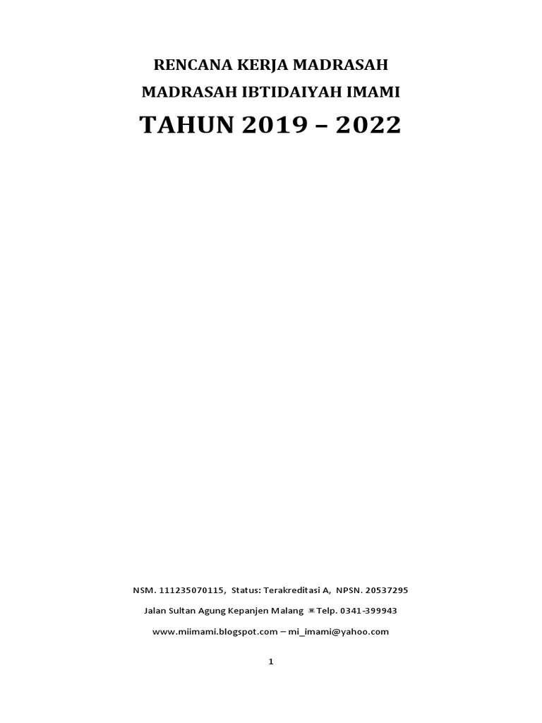 RKM Mi Imami 2019 - 2022 | PDF | Karier & Perkembangan | Kesehatan Holistik