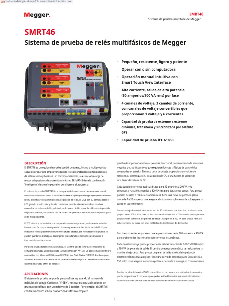 SMRT46 DS EN - En.es | PDF | Relé | Corriente eléctrica