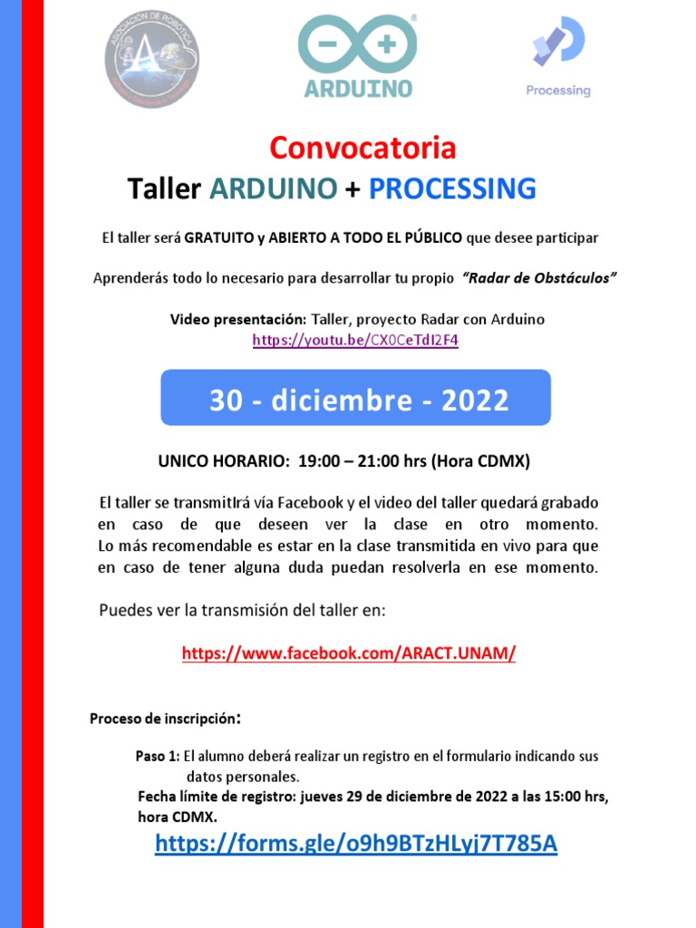 Convocatoria Taller Arduino Processing Diciembre2022 | PDF