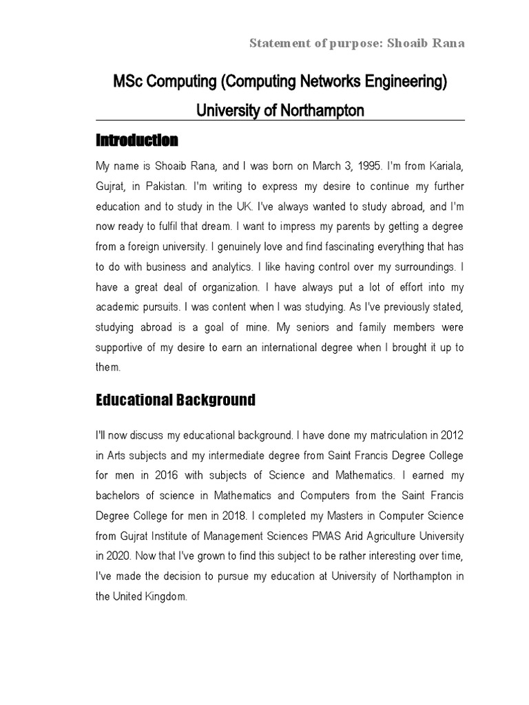 Msc Computing (Uon) (2) | PDF | University | Academic Degree