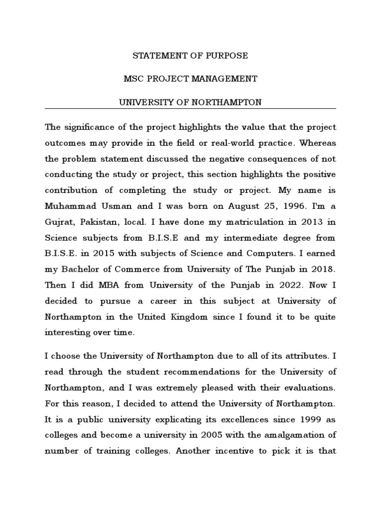 Project Management (Uon) - M.usman | PDF | Academic Degree | Project Management