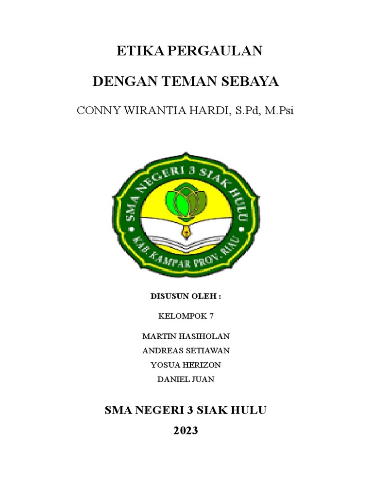 Makalah Etika Pergaulan | PDF