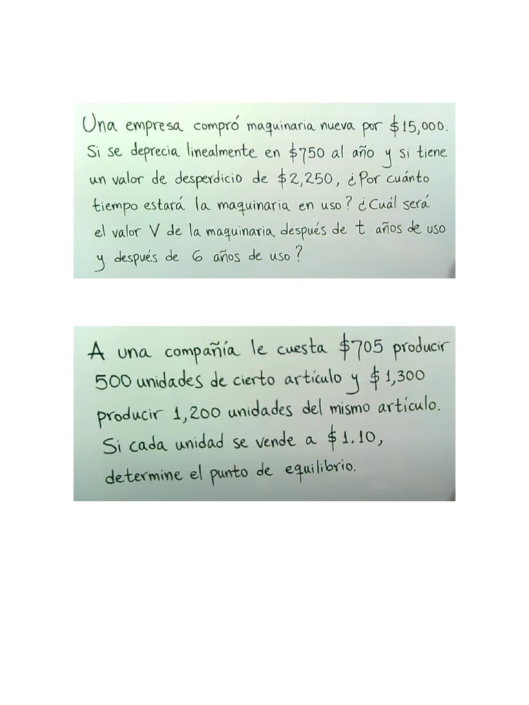 Problemas Con Funciones Lineales | PDF