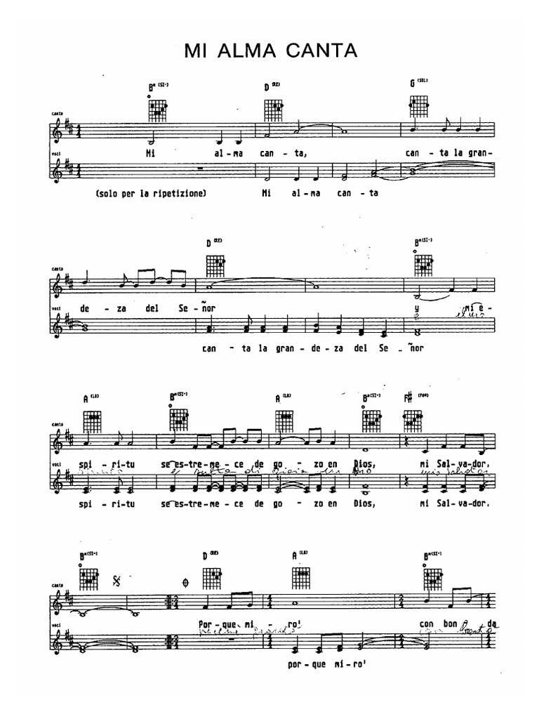 Spartiti Mi Alma Canta | PDF