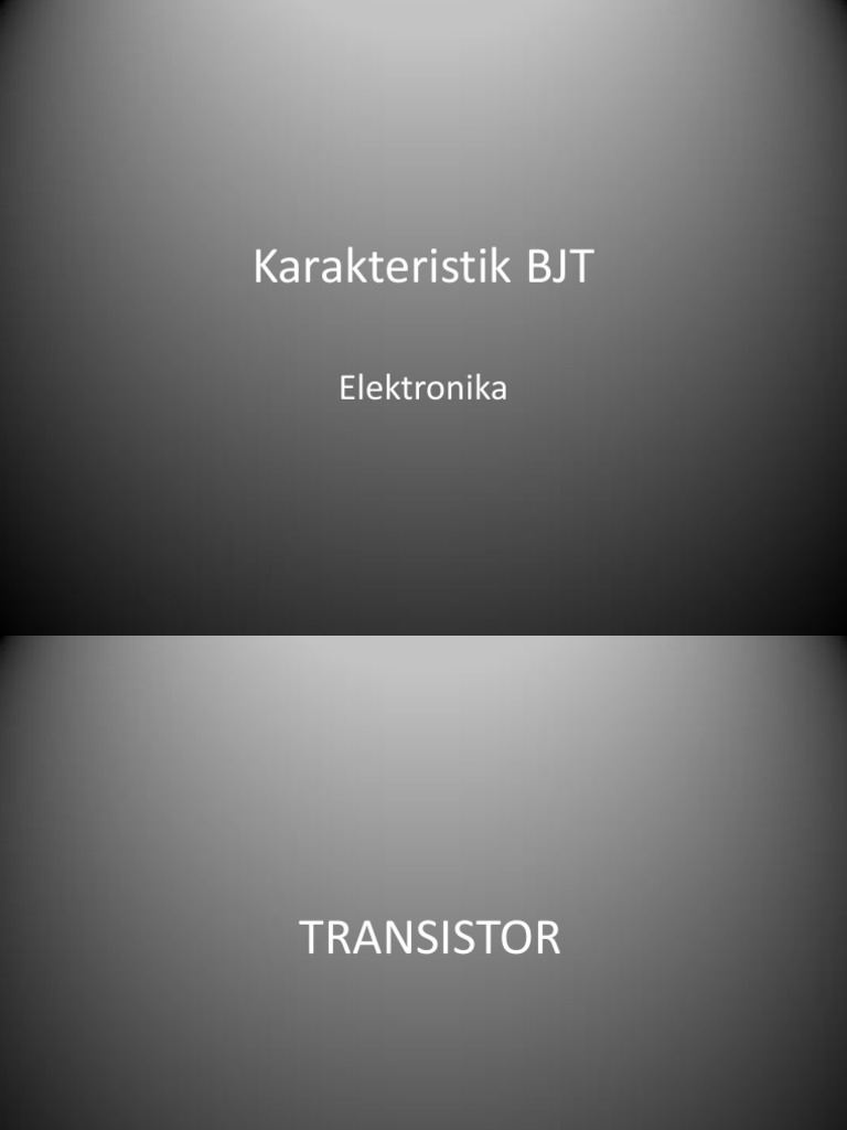5 Karakteristik BJT | PDF