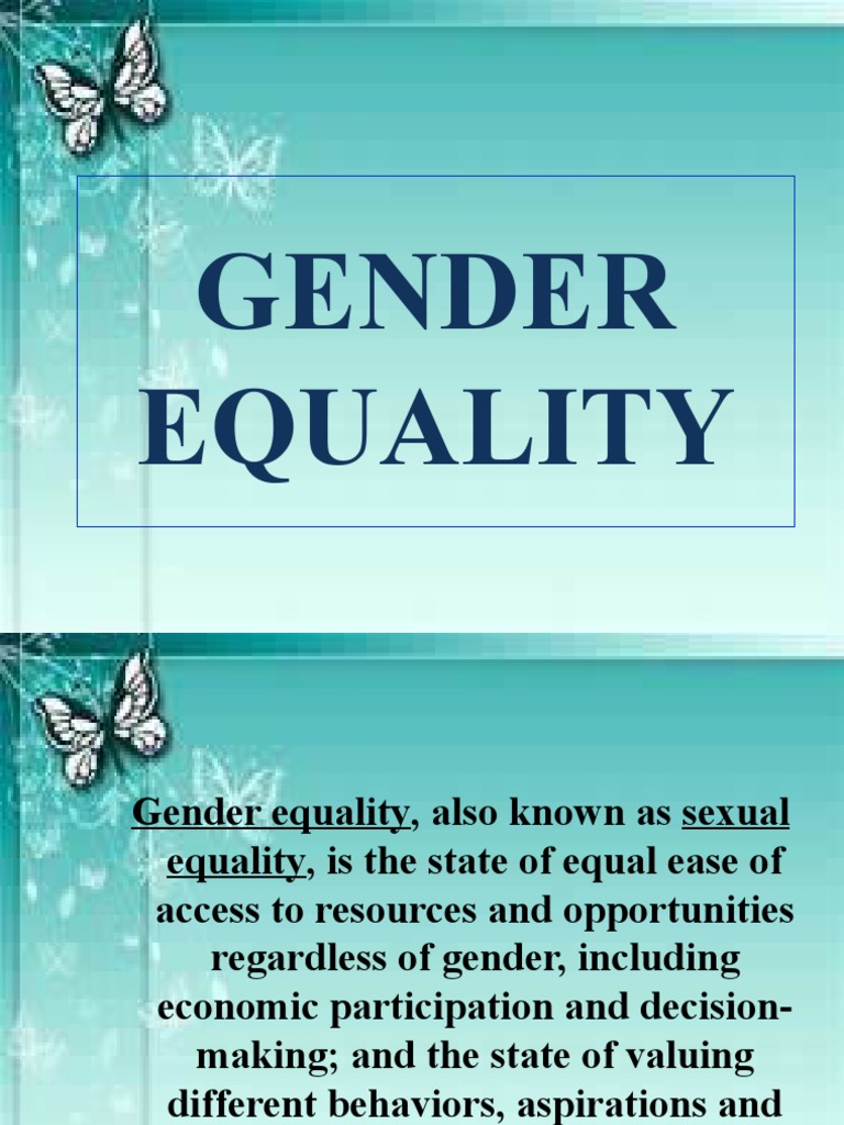Gender Equality: Achieving Fair and Equal Access, Rights, and Opportunities for All Genders ...