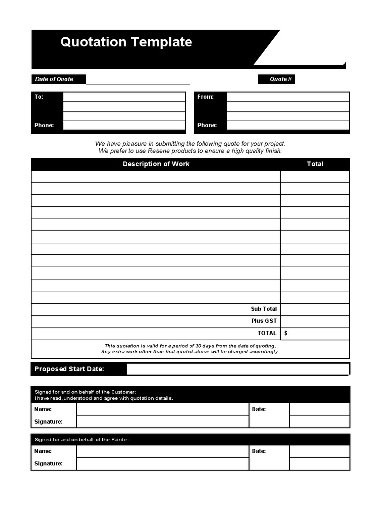 Quotation Template 04 | PDF