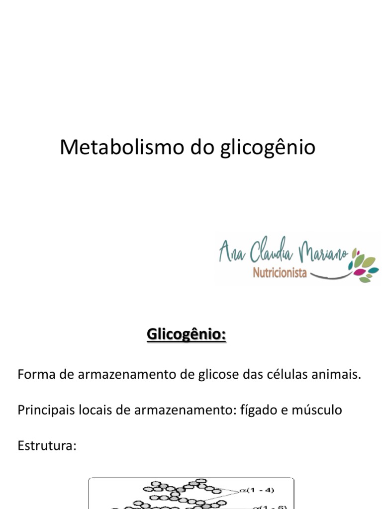 Aula - Metabolismo Do Glicogênio | PDF | Glicogênio | Metabolismo