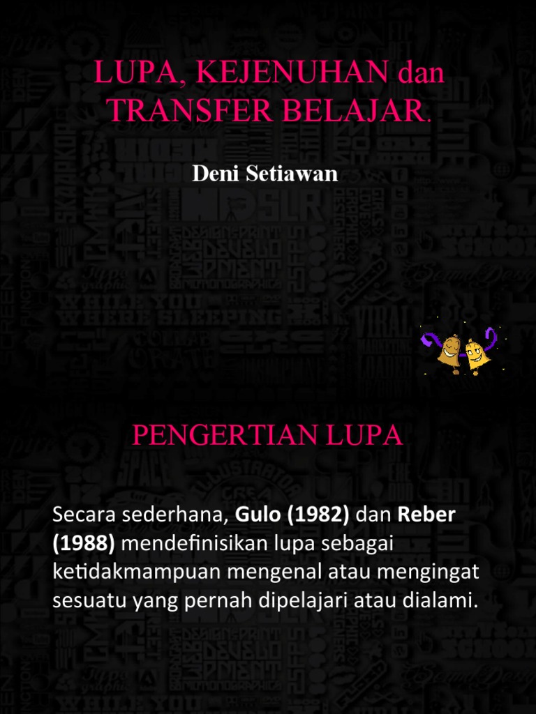 PTT FS Lupa Dan Transfer Belajar | PDF