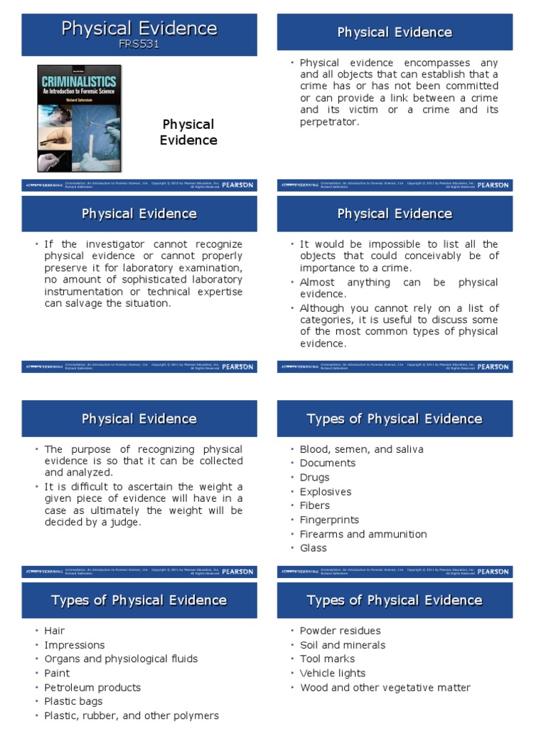 TOPIC 2 Physical Evidence PDF | PDF | Forensic Science | Fingerprint