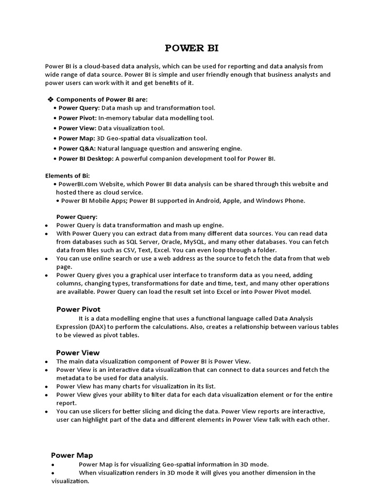 POWER BI Pritish | PDF | Table (Database) | Information Technology
