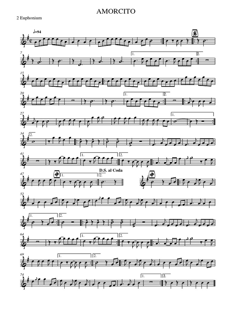 Amorcito 2 Euphonium | PDF