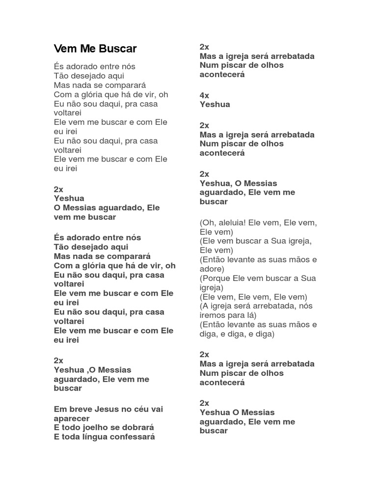 Vem Me Buscar | PDF Vem Me Buscar | PDF