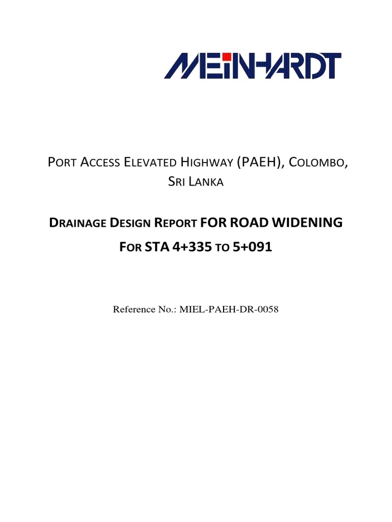 Drainage Design Report 4335-5091 | PDF | Drainage Basin | Road