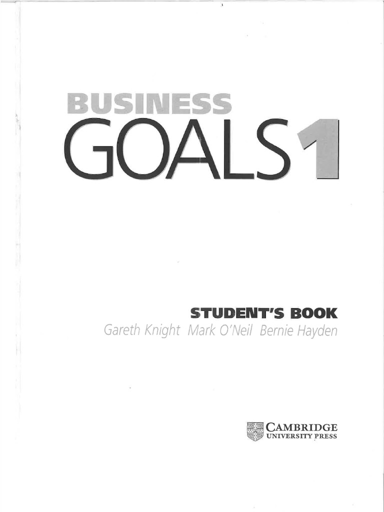 Business Goals 1 - Student's Book. | PDF